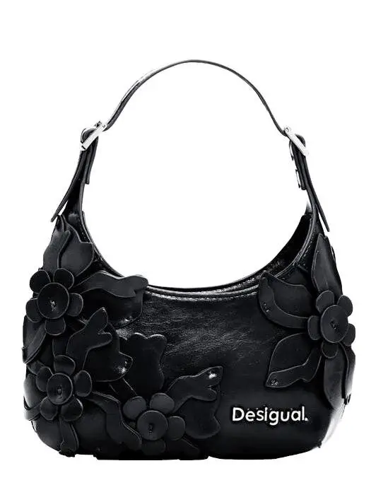 Desigual Faux Leather Shoulder Bag - Black