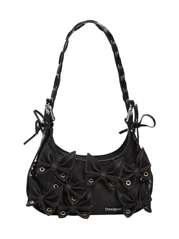 Desigual Butterfly Appliqué Handbag - Brown