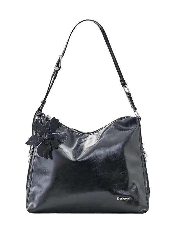 Desigual Faux Leather Shoulder Bag - Black