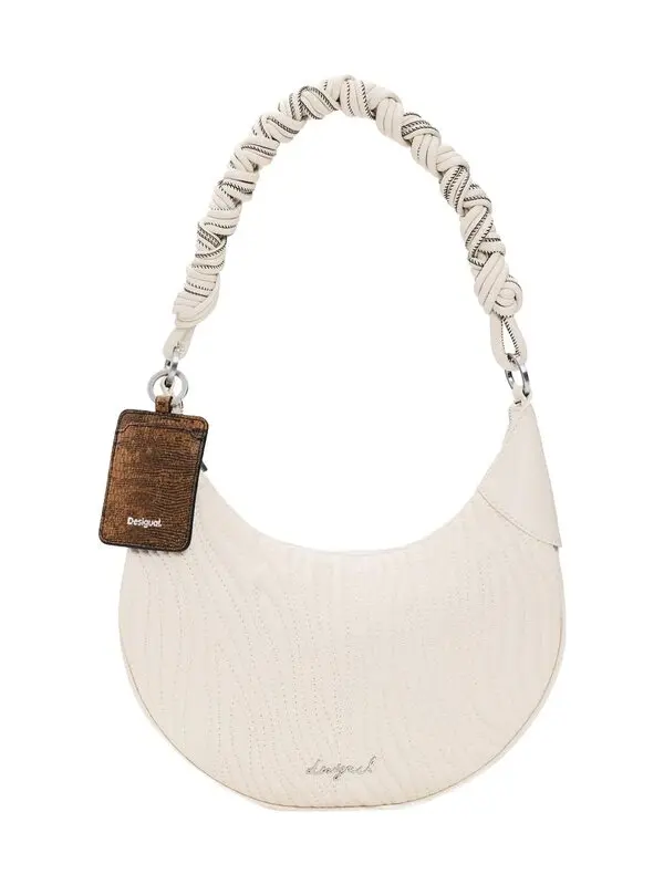 Desigual Faux Leather Shoulder Bag - Medium Beige