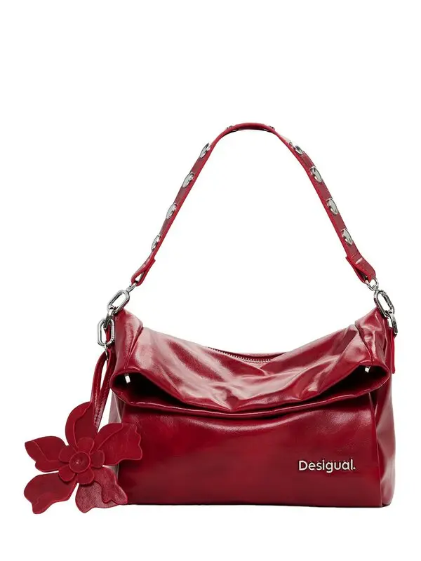 Desigual Faux Leather Shoulder Bag - Red