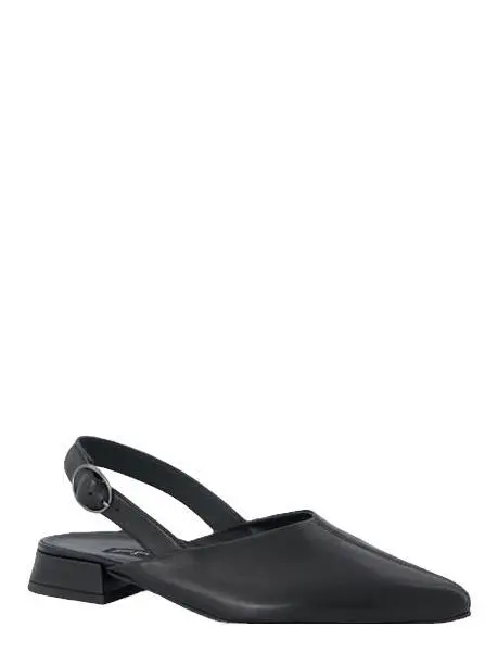 Paul Green Aladdin Slingback Point Toe Flat - Black Soft Nappa