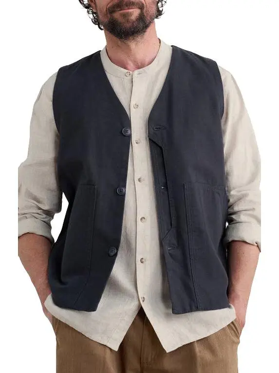SEASALT CORNWALL Meter Organic Cotton Vest - Inkwell