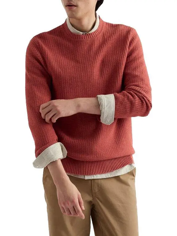 SEASALT CORNWALL Mizzen Organic Cotton Crewneck Sweater - Dusty Copper