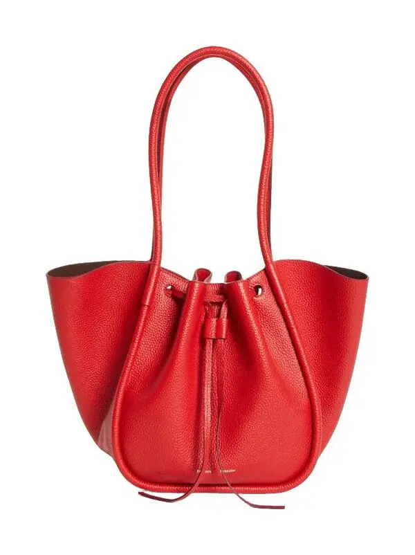 Proenza Schouler Ruched Leather Tote - Tomato