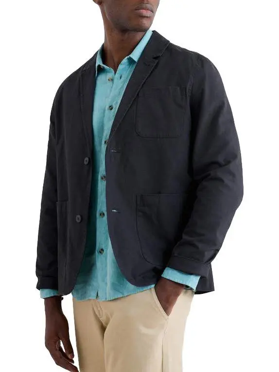 SEASALT CORNWALL Towen Organic Cotton Blazer - Inkwell
