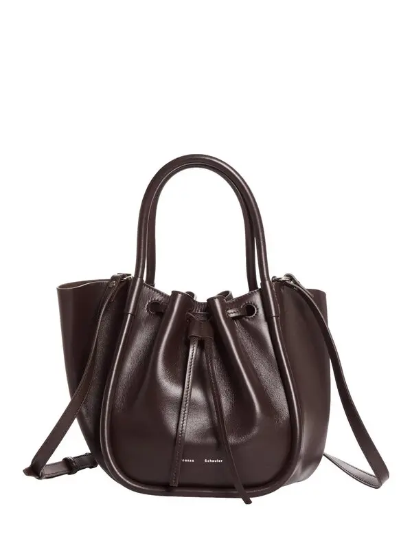 Proenza Schouler Small Ruched Leather Tote - Espresso