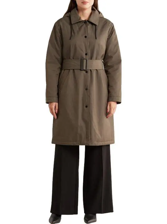 Bernardo Hooded Raincoat - Olive