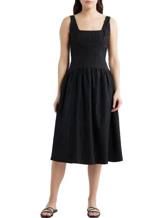 Deluc Vedra Sleeveless Midi Dress - Black
