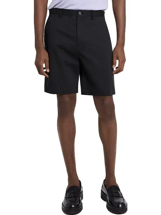 Theory Standard Chino Moonsoft Cotton Blend Shorts - Black