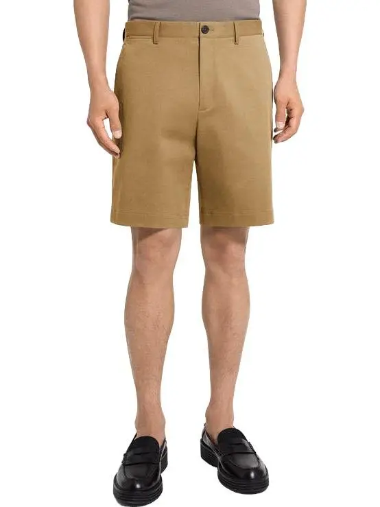 Theory Standard Chino Moonsoft Cotton Blend Shorts - Fresh Khaki - 2qh