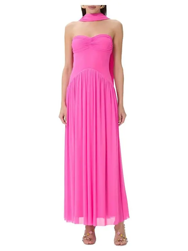 AFRM Scarf Rori Maxi Dress - Brilliant Pink