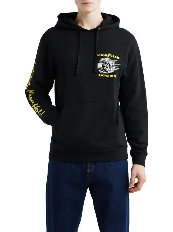 Brixton X Goodyear Cheater Slick Graphic Hoodie - Black