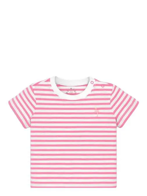 PRIMARY Striped Cotton Jersey Tee - Taffy White Stripe