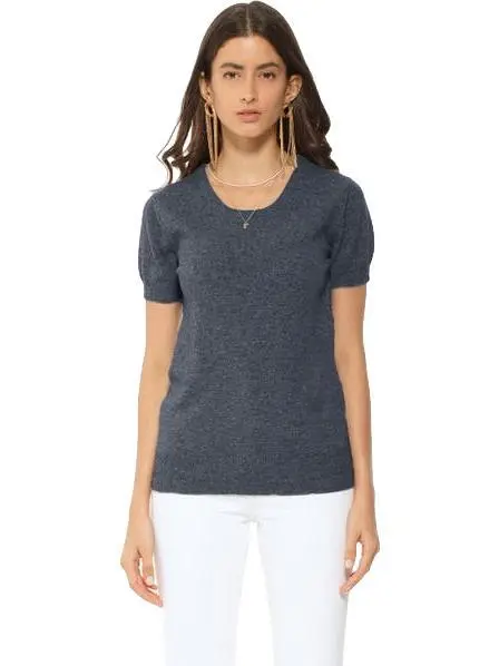 MONTICELLI CASHMERE Cashmere Knit Tee - Charcoal