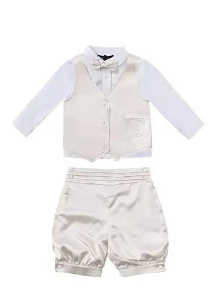 MOUSTACHE Ashford Satin Vest Formal Set - Beige
