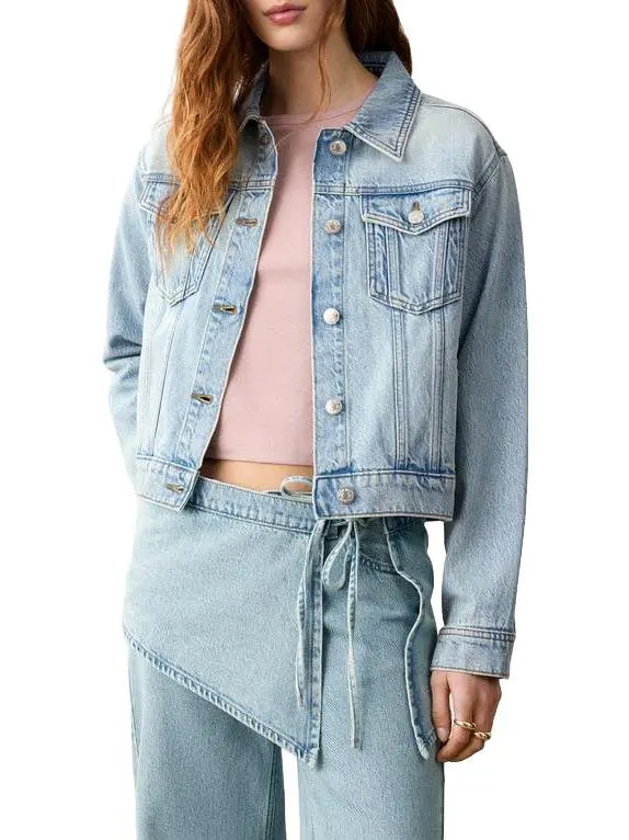 Mango Denim Trucker Jacket - Medium Blue