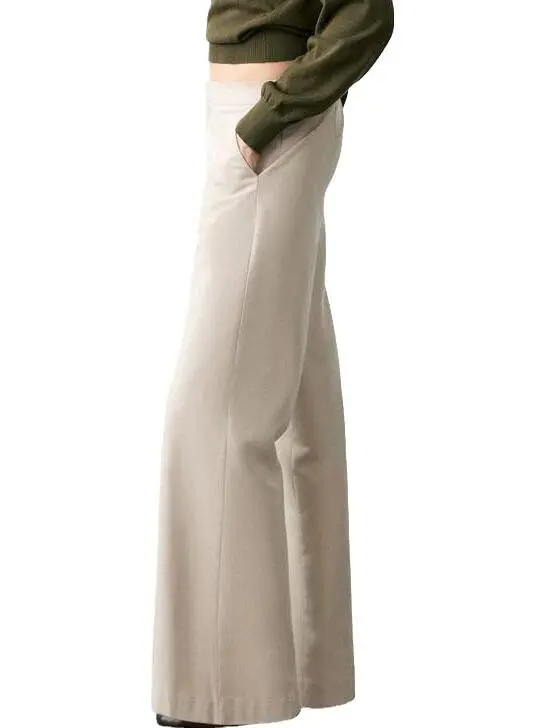 Mango Bow Wide Leg Pants - Beige