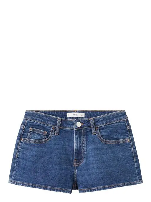 Mango Denim Shorts - Dark Blue