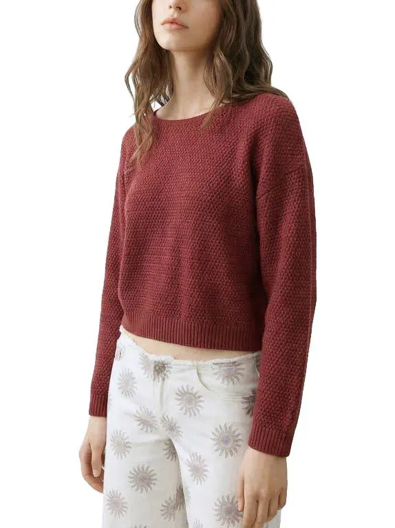 Mango Low Back Long Sleeve Sweater - Salmon