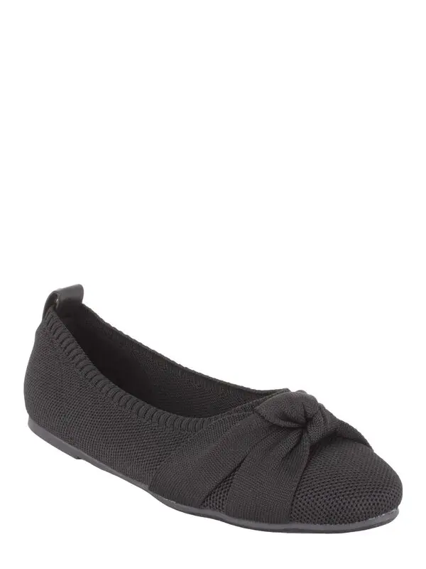 Tahari Knit Ballet Flat - Black