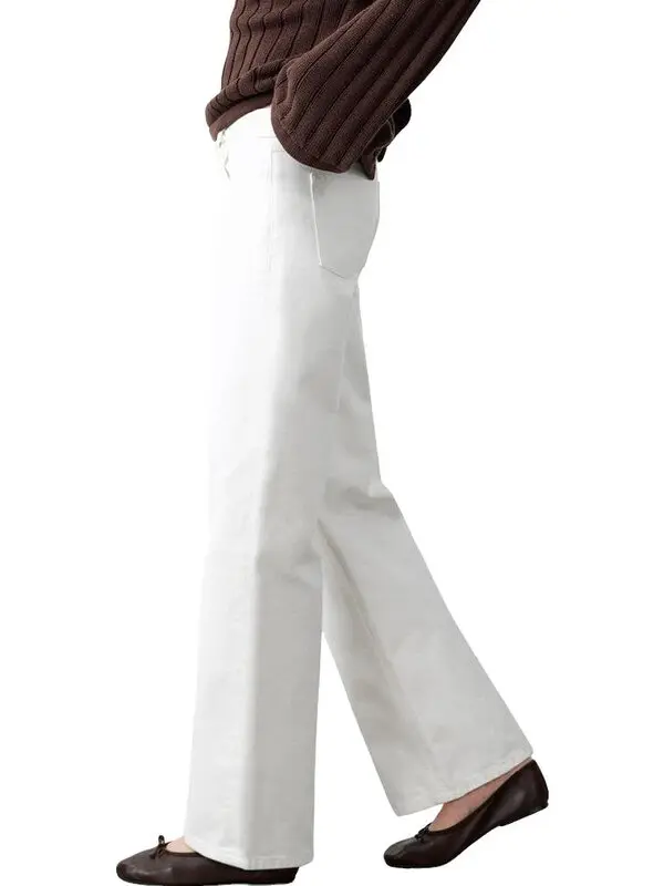 Mango Straight Leg Jeans - White