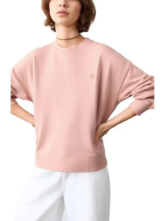 Mango Printed Cotton Sweatshirt - Peach