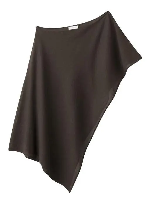 Mango Asymmetric Knit Cape - Brown