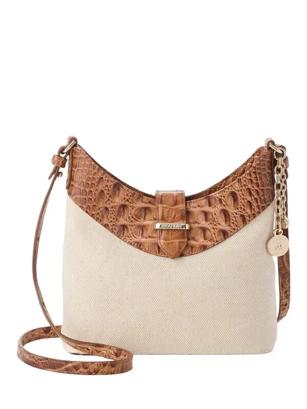 Brahmin Small Gwynne Canvas & Leather Crossbody Bag - Cinnamon