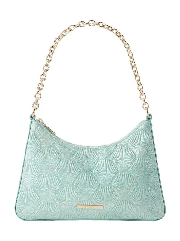 Brahmin Embossed Leather Shoulder Bag - Waterfall