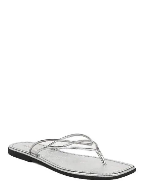 Veronica Beard Clea Flip Flop - Clear/silver