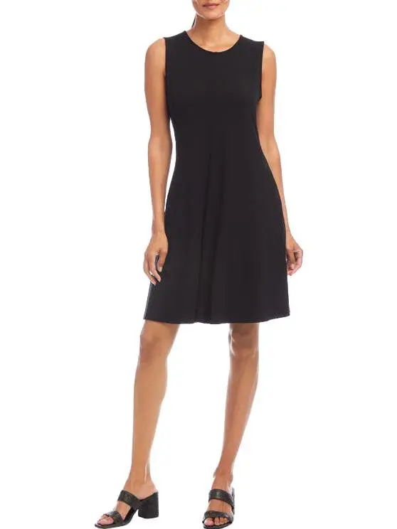 Karen Kane Sleeveless Fit-and-flare Jersey Dress - Black