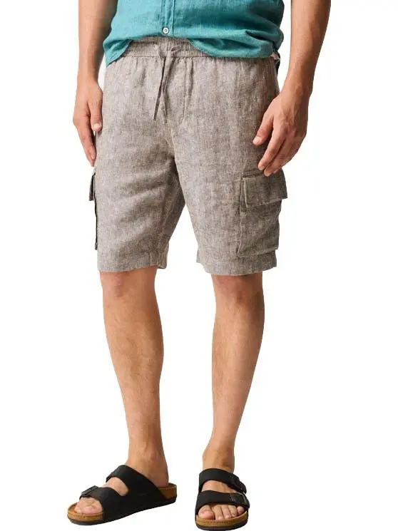 Rodd & Gunn Slub Linen Drawstring Cargo Shorts - Mocha