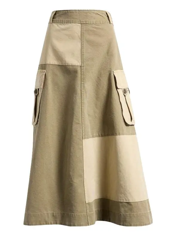 DAMSON MADDER Marcelle Barn Midi Skirt - Olive
