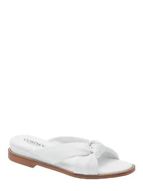 Cordani Hudson Slide Sandal - White Leather