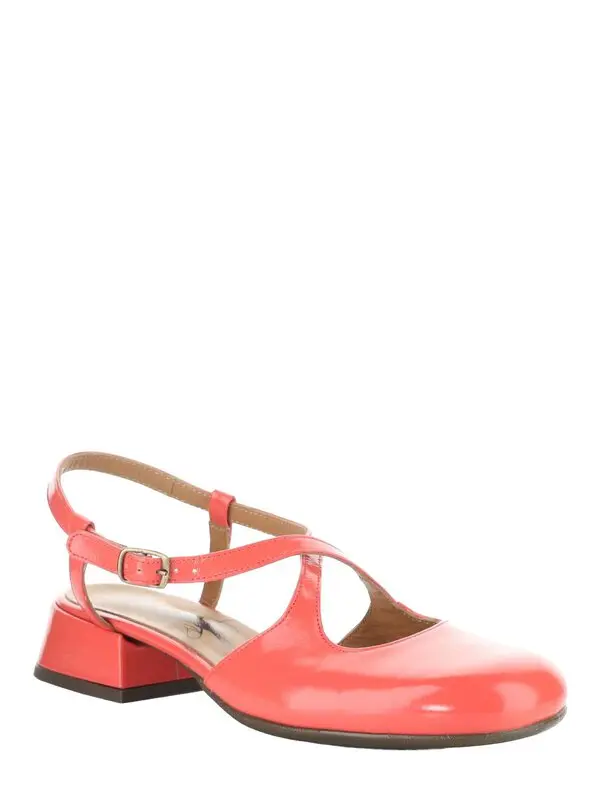 Fly London Cark Ankle Strap Pumps - 001 Scarlet