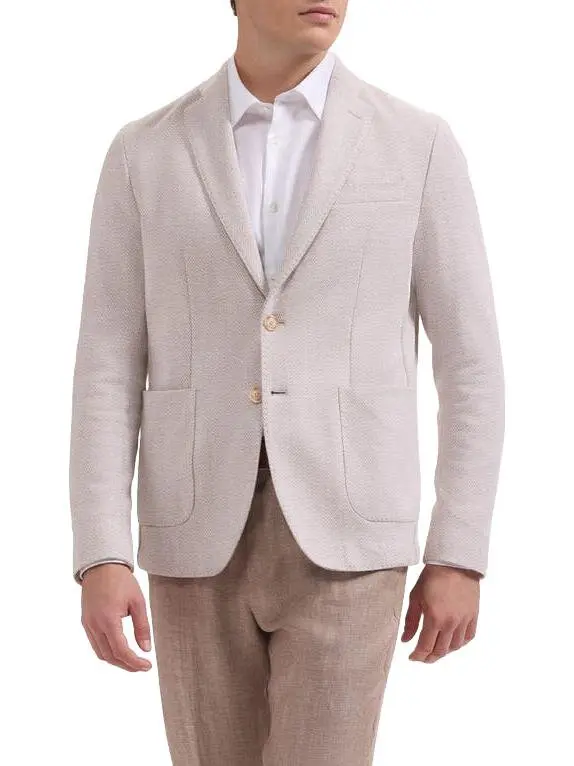 Bugatchi Herringbone Knit Sport Coat - Sand