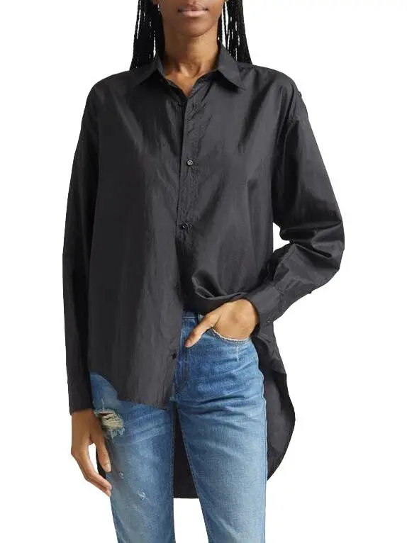 Brandon Maxwell The Keegan Relaxed Boyfriend Button-up Shirt - Black