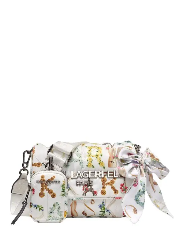 Karl Lagerfeld Paris Voyage Crossbody Bag - White Multi