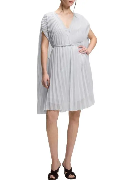 BOSS Doplisse Belted Cape Dress - Pale Lagoon