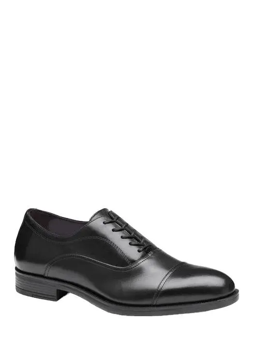 Johnston & Murphy Conlin Cap Toe Oxford - Black Full Grain