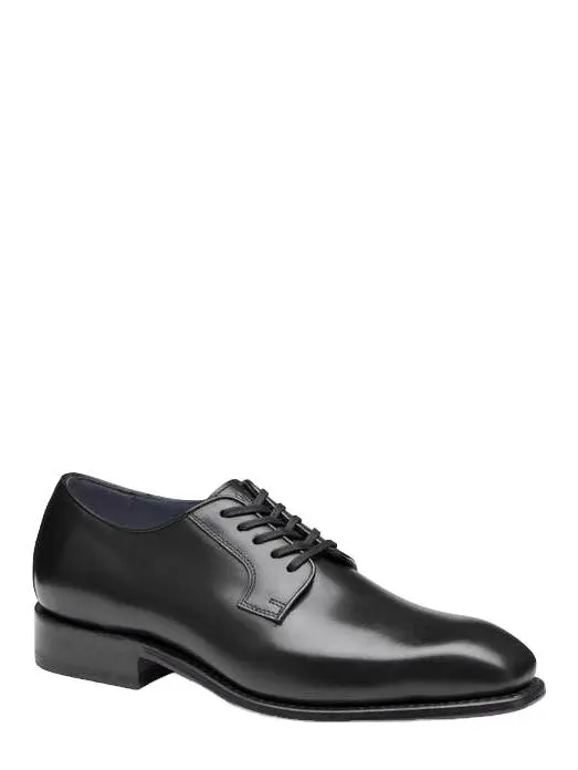Johnston & Murphy Ashton Plain Toe Derby - Black Full Grain