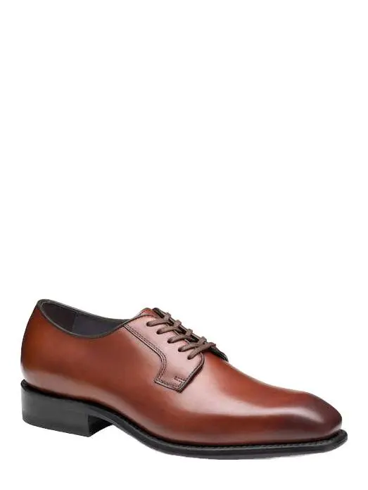 Johnston & Murphy Ashton Plain Toe Derby - Brown Full Grain