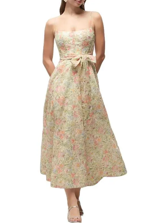Dessy Collection Floral Embroidered Party Dress - Wildflower Multi
