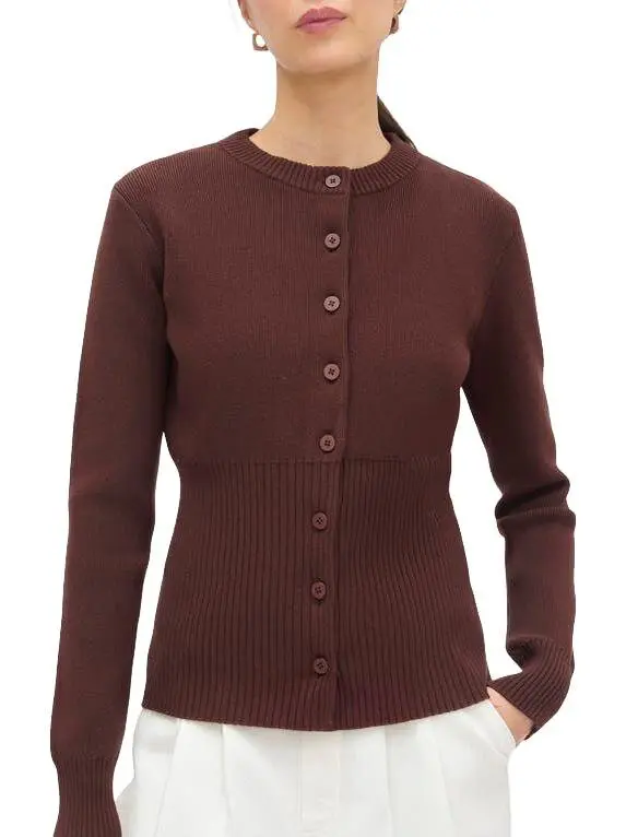 ALIGNE Ruby Cardigan - Chocolate