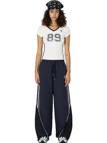AELFRIC EDEN Baggy Track Pants With Contrast Side Panels - Blue