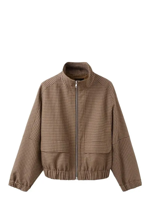 Mango Josef Check Jacket - Brown