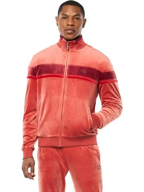 SERGIO TACCHINI Damarindo Velour Track Jacket - Hot Sauce