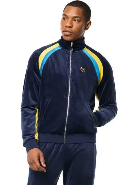 SERGIO TACCHINI Banda Velour Track Jacket - Maritime Blue