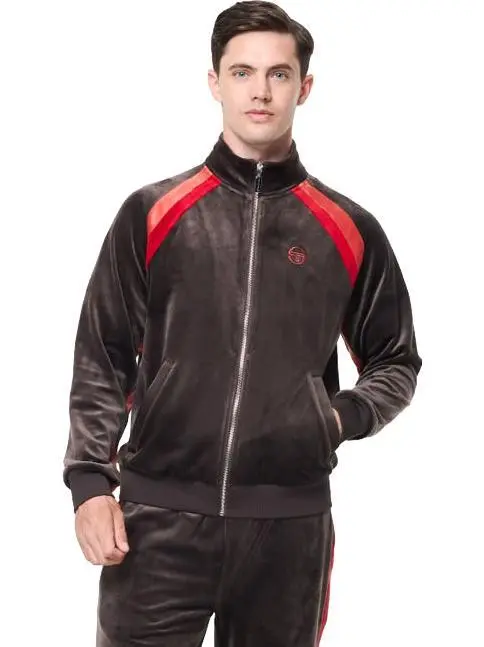 SERGIO TACCHINI Banda Velour Track Jacket - Mulch